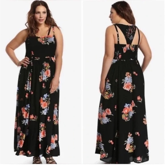 torrid | Dresses | Torrid Insider Floral Lace Inset Maxi Dress 4 | Poshmark